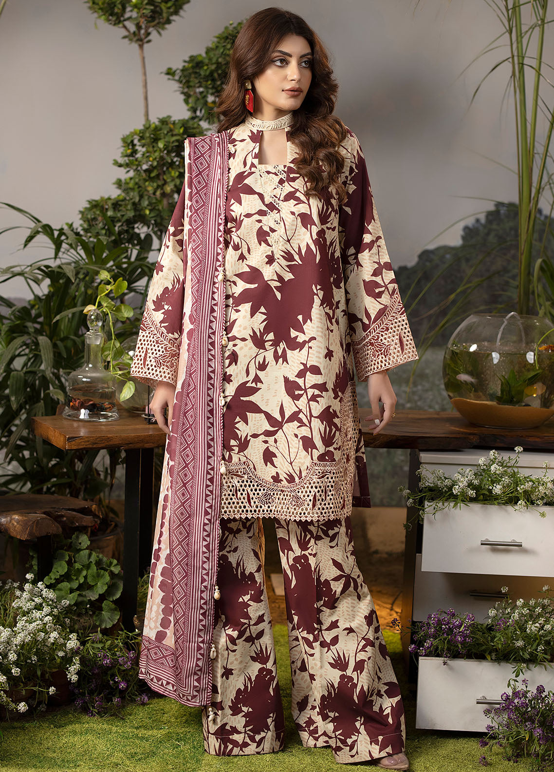 CT-9002 Divine Splendor - Mehr Unstitched 3 Piece | Sahane – Sahane Store