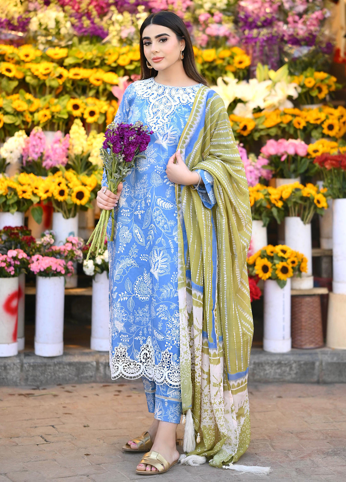 CT-9007 Azure Zest - Mehr Unstitched 3 Piece | Sahane – Sahane Store